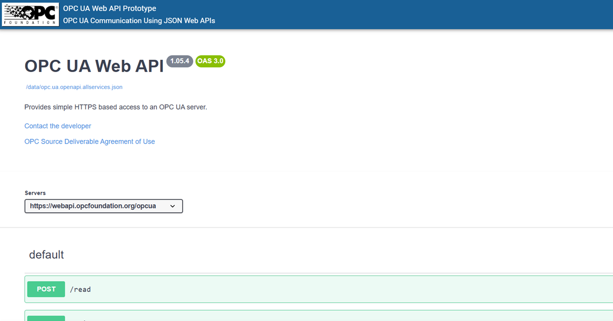 What is the OPC UA Web API?